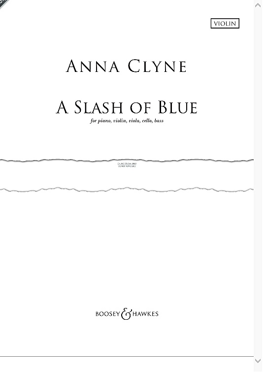A Slash of Blue Piano Quintet - PDF Noten von Anna Clyne in - fbd-49015