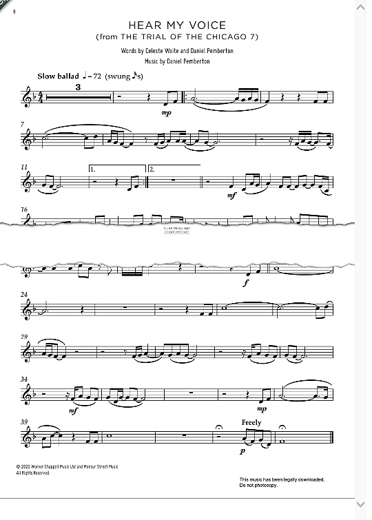 Hear My Voice Klavier & Melodieinstr. - PDF Noten von Celeste in Es Dur ...