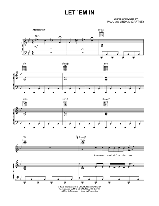 Let Em In Klavier Gesang And Gitarre Pdf Noten Von Wings In Fbd 16826