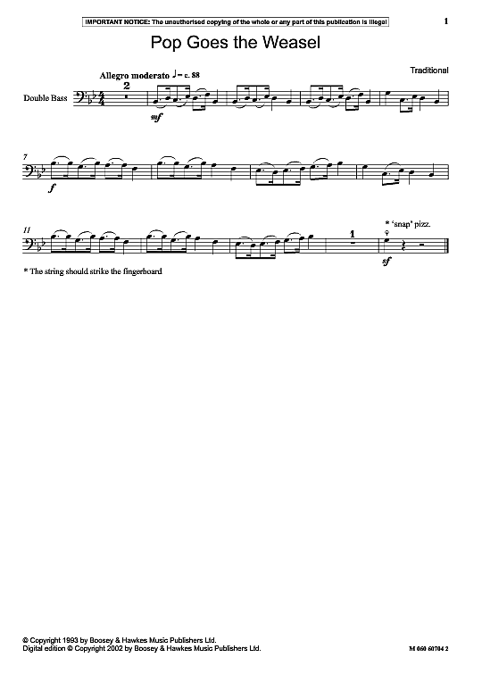 Pop Goes The Weasel Melodieinstr. & Begleitung - PDF Noten von ... Pop Goes The Weasel Melodieinstr. & Begleitung - PDF Noten von ...
