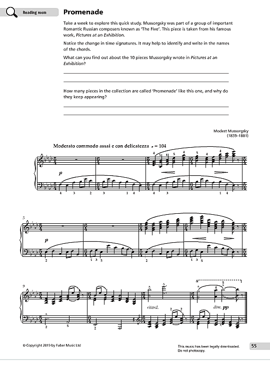 Promenade from Pictures at an Exhibition Klavier Solo - PDF Noten von ... Promenade from Pictures at an Exhibition Klavier Solo - PDF Noten von ...