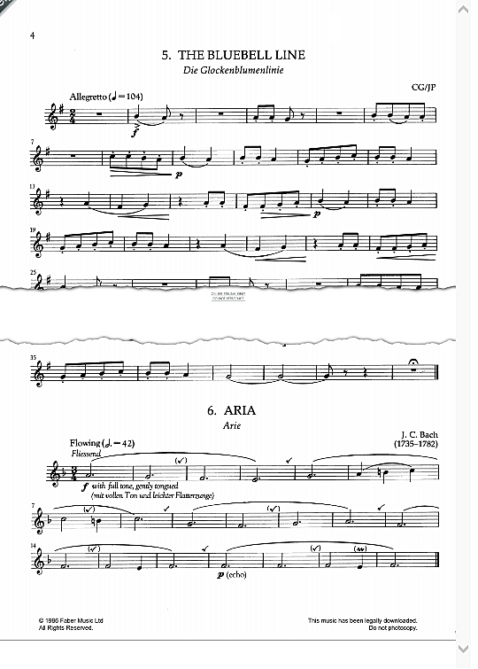 The Bluebell Line Klavier & Melodieinstr. - PDF Noten von Christopher ...