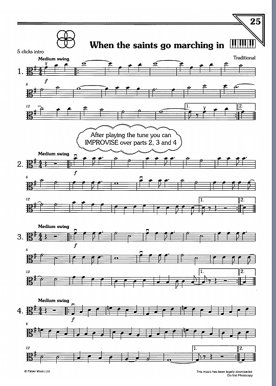 When The Saints Go Marching In Flexible Ensemble Einzelstimmen - PDF ...