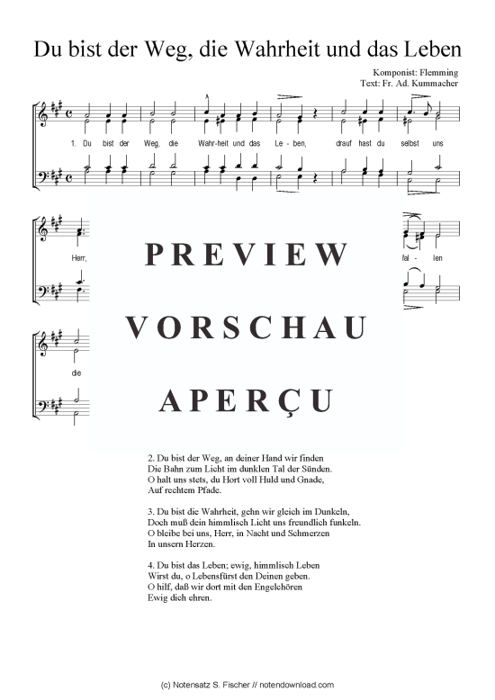 Du bist der Weg, die Wahrheit und das Leben Gemischter Chor - PDF Noten ... Du bist der Weg, die Wahrheit und das Leben Gemischter Chor - PDF Noten ...