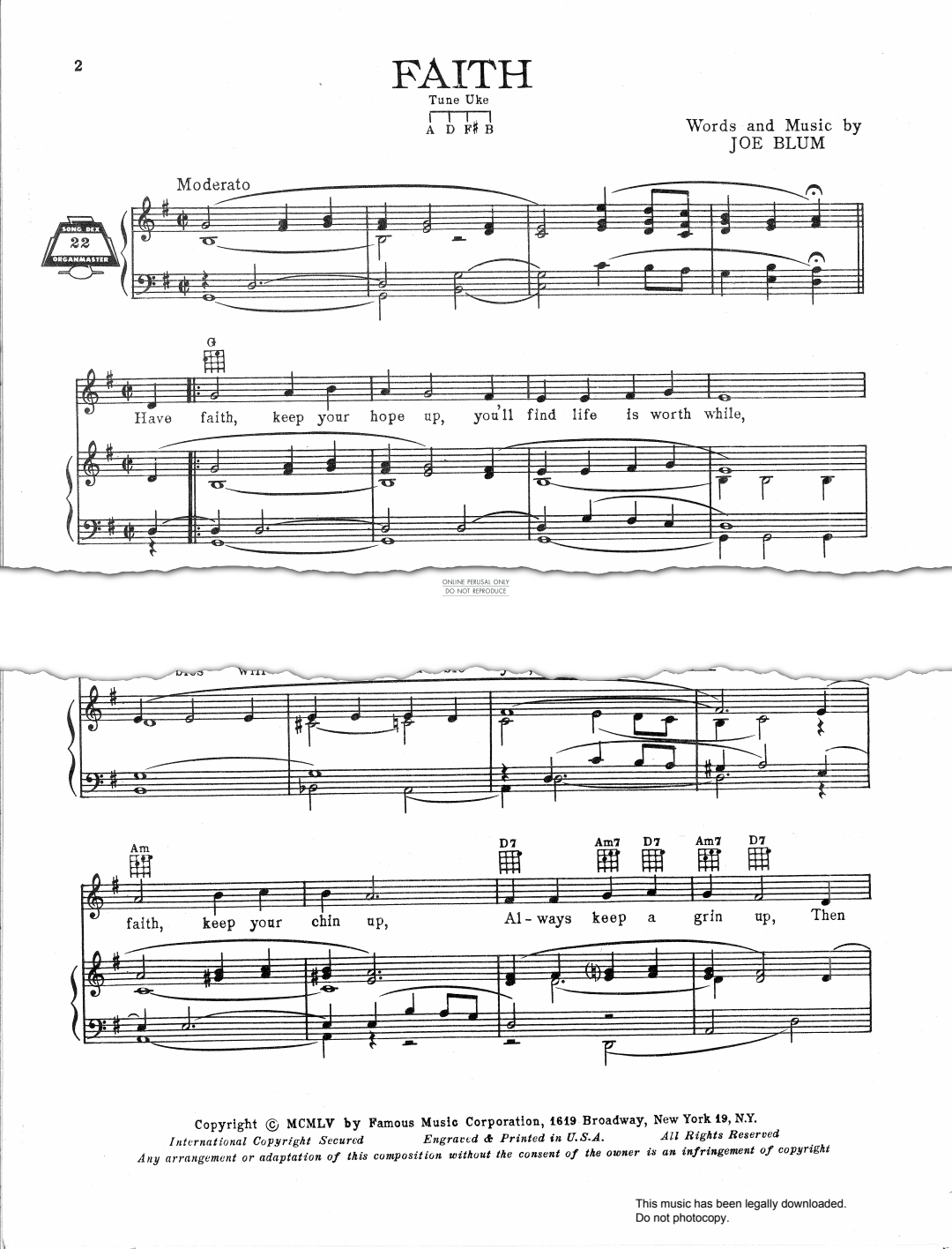 Faith - sheet music by Joe Blum - fbd-33764 | notendownload