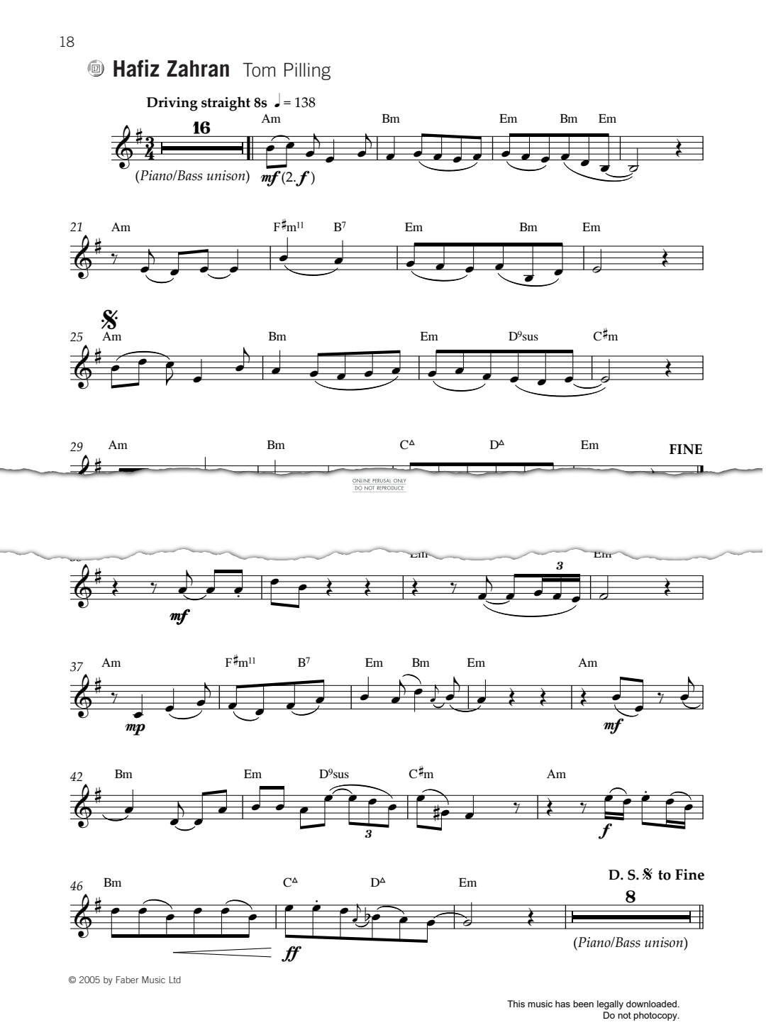 Hafiz Zahran - sheet music by Tom Pilling - fbd-48886 | notendownload