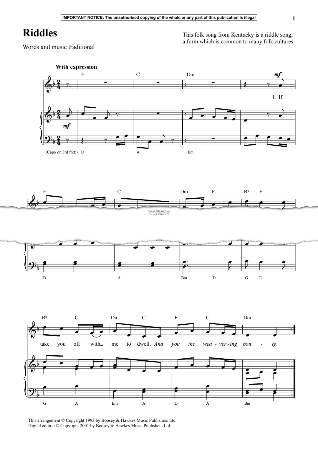Riddles - sheet music by Traditional - fbd-9267 | notendownload