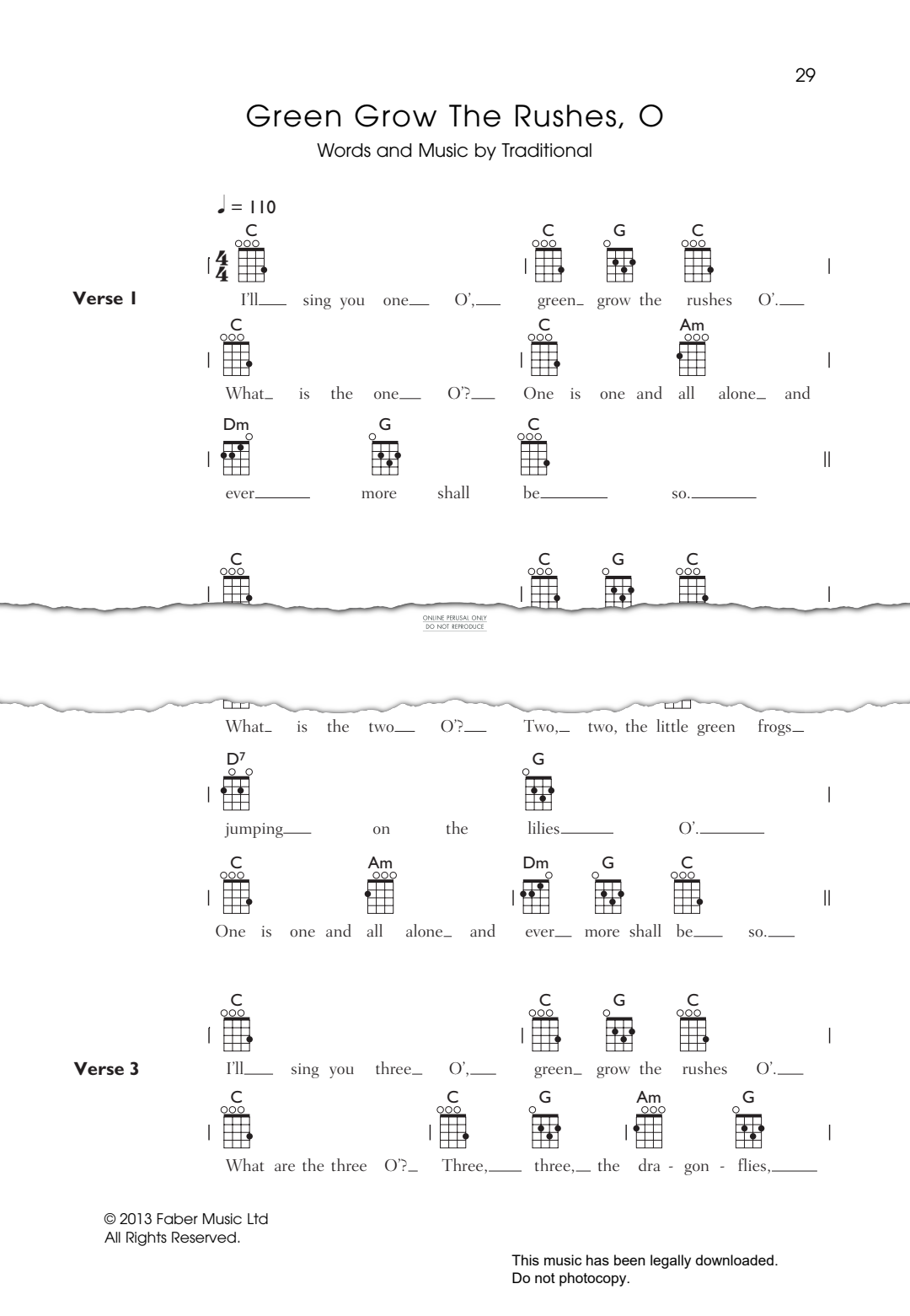 Green Grow The Rushes, O (Traditional) | Noten: Ukulele | PDF Download