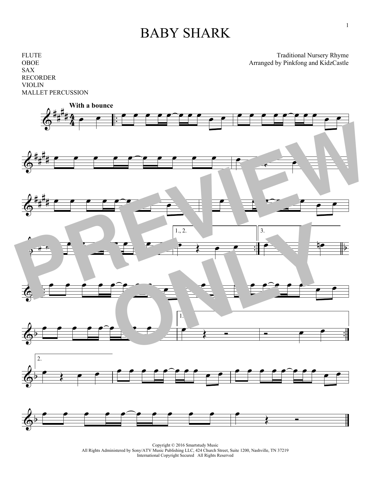 Baby Shark - Online Noten von Pinkfong - smd-474554 | notendownload