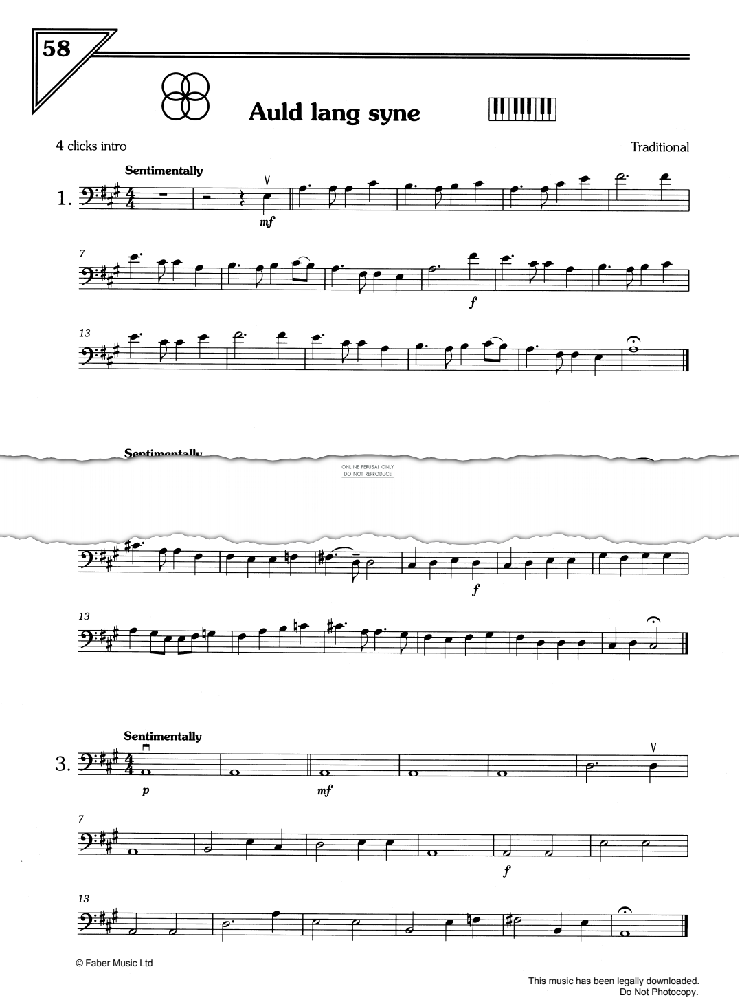 Auld Lang Syne (Traditional) | Sheet Music: Double Bass | PDF Download