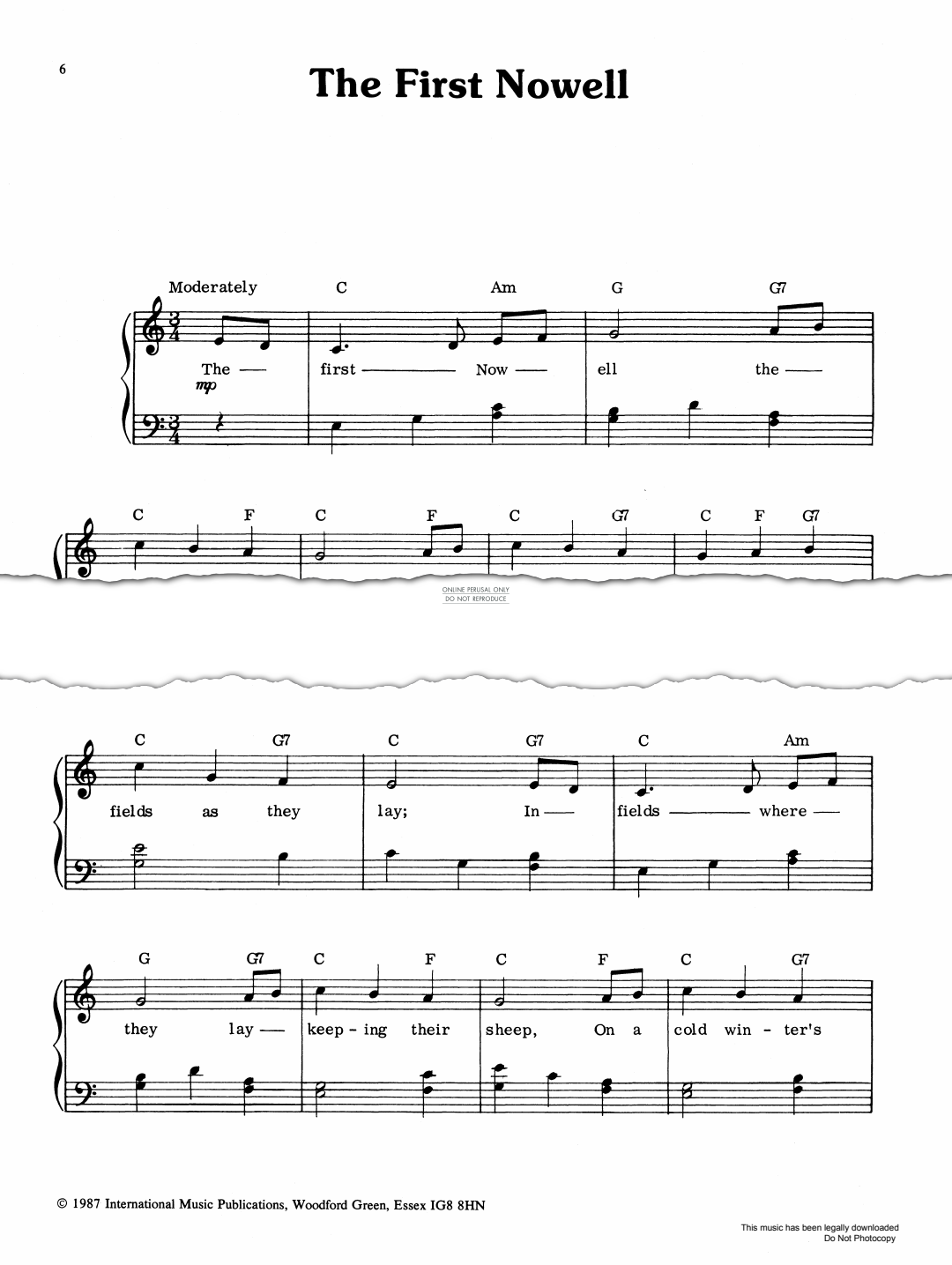 The First Nowell - sheet music by Traditional - fbd-6030 | notendownload
