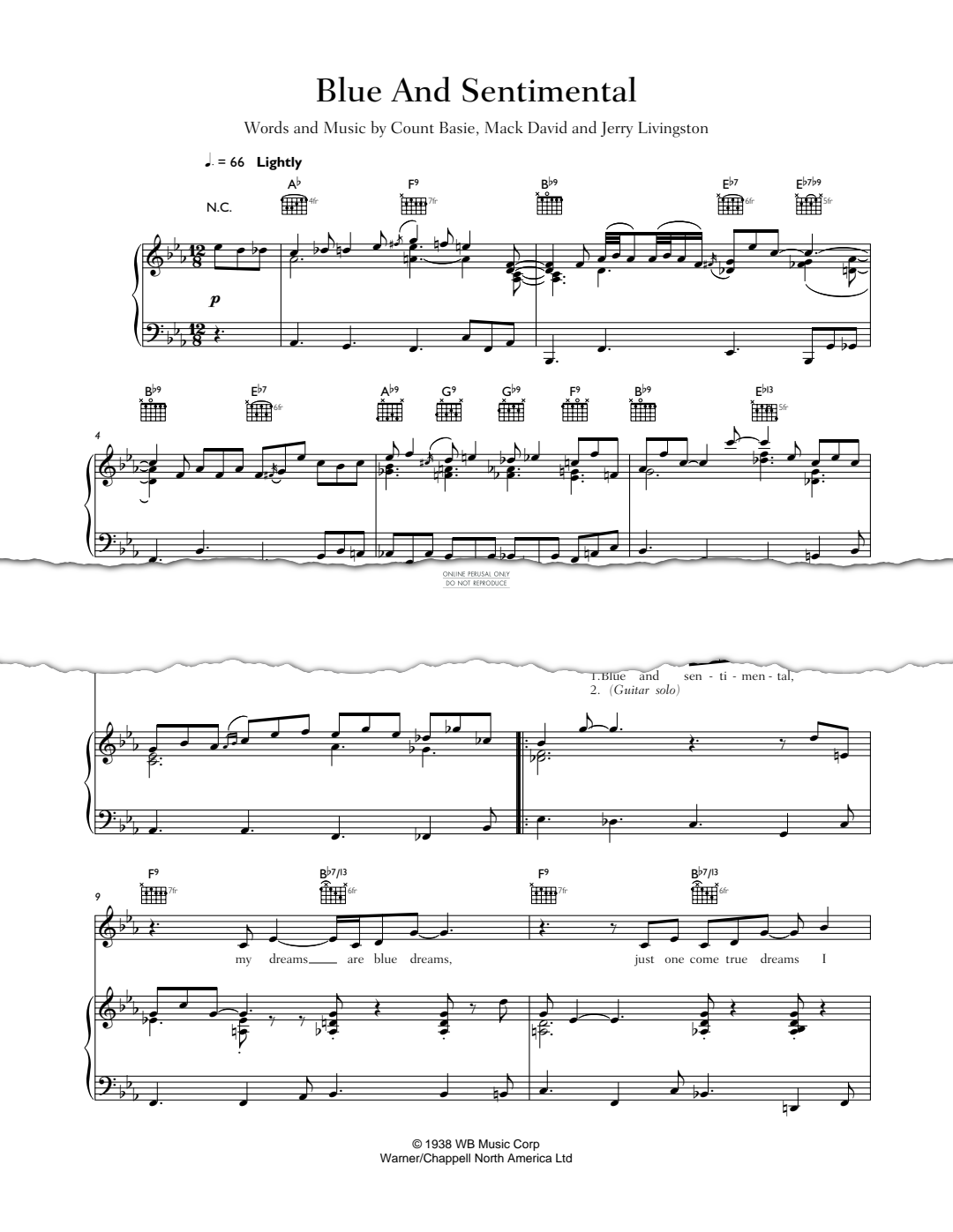 Blue And Sentimental - Noten von Nat King Cole - fbd-6381 | notendownload