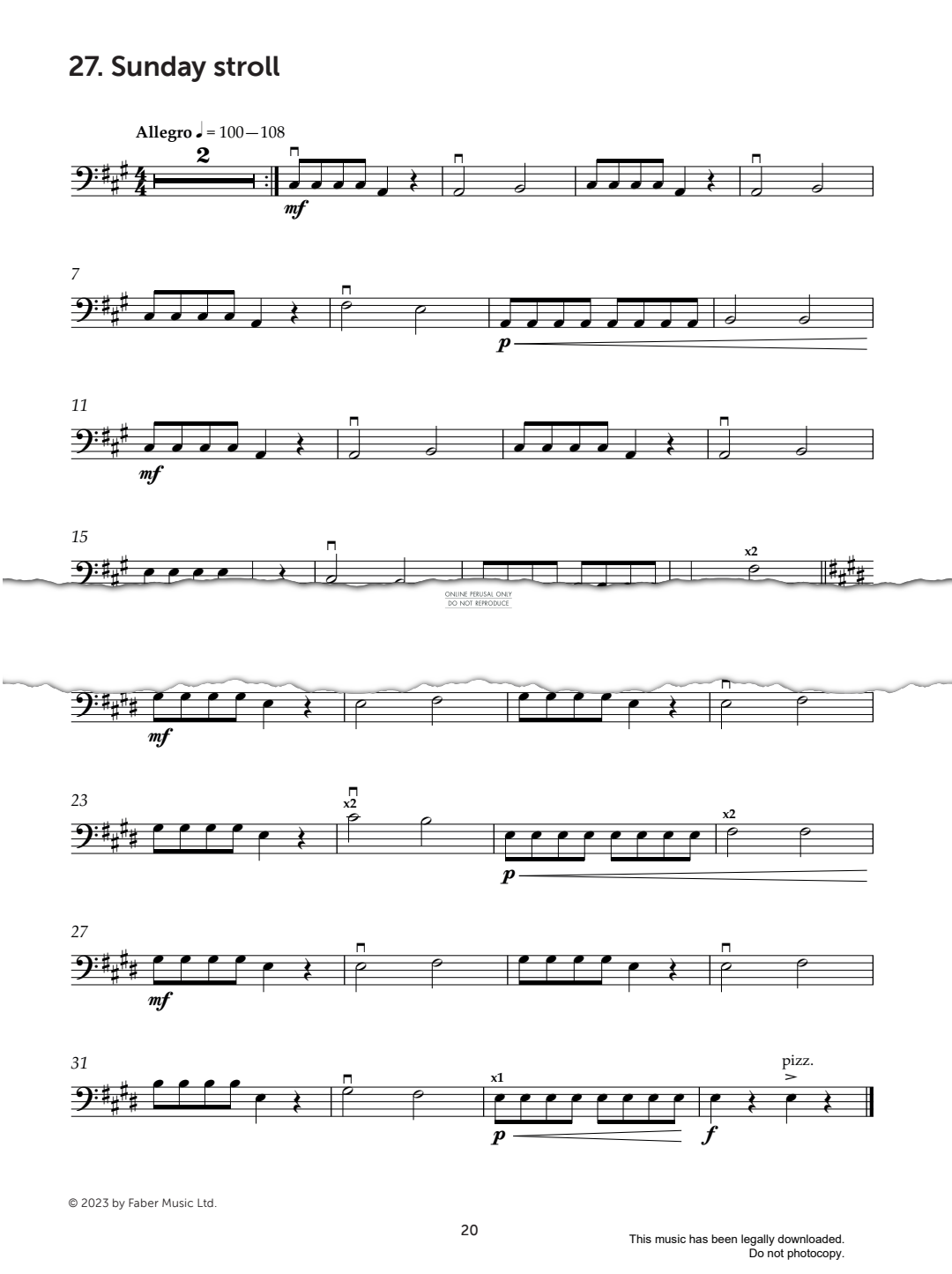 Sunday Stroll - sheet music by Mark Wilson - fbd-52391 | notendownload