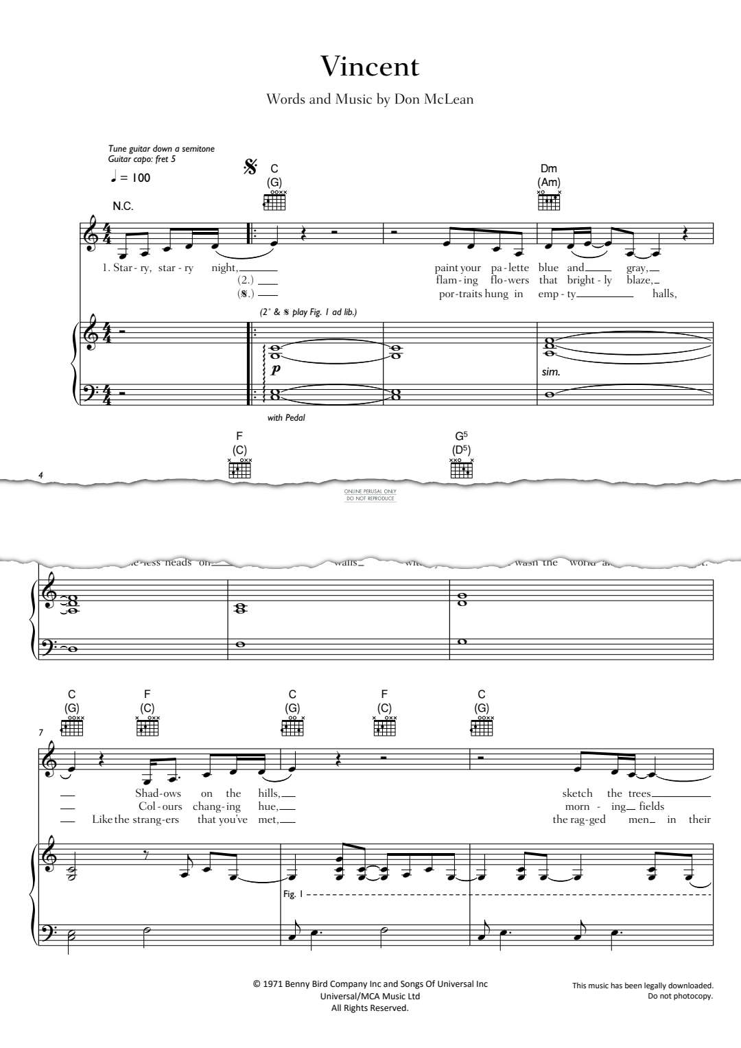 Vincent (Ellie Goulding) | Sheet Music: Guitar, Piano, Voice | PDF Download