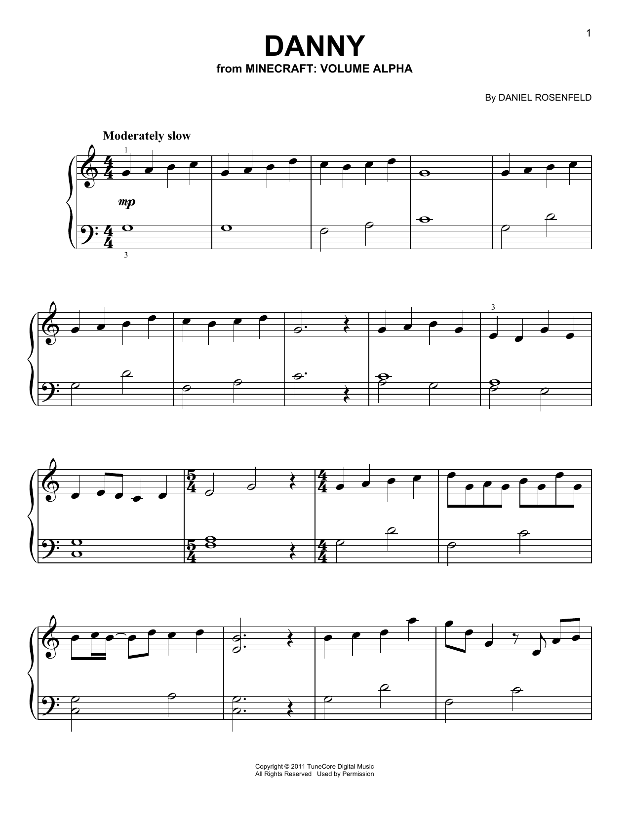 Danny (from Minecraft) - Online Noten von C418 - smd-672894 | notendownload