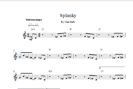 Splanky (Neal Hefti) | Sheet Music: Lead Sheet / Fake Book | PDF Download