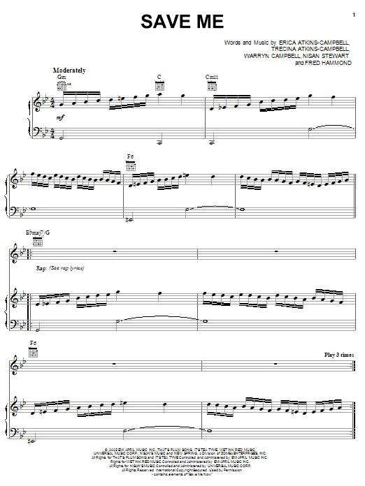 Save Me - sheet music by Mary Mary - smd-54207 | notendownload