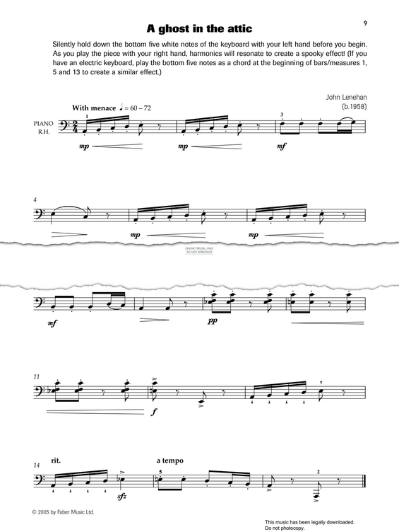 A Ghost In The Attic - sheet music by John Lenehan - fbd-45390 | notendownload