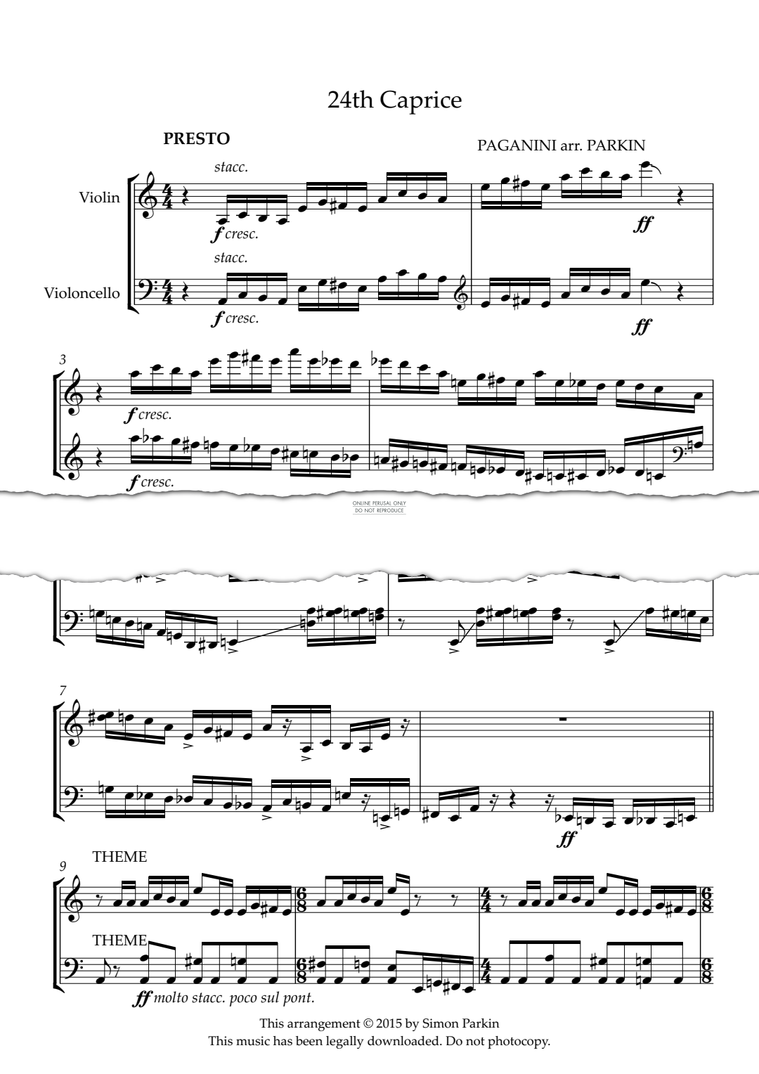 Caprice No.24 - Noten von Nicolò Paganini - fbd-39893 | notendownload