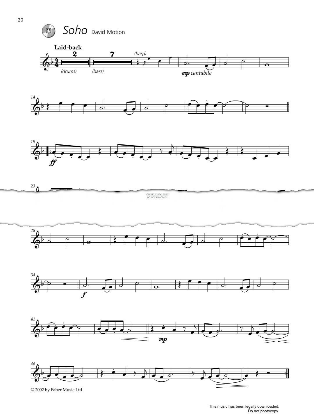 Soho (David Motion) | Sheet Music: Trumpet | PDF Download