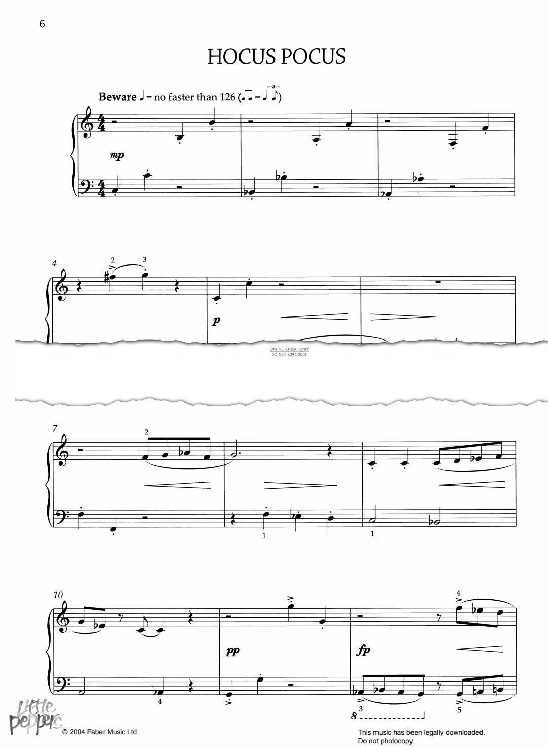 Hocus Pocus (Elissa Milne) | Noten: Klavier | PDF Download