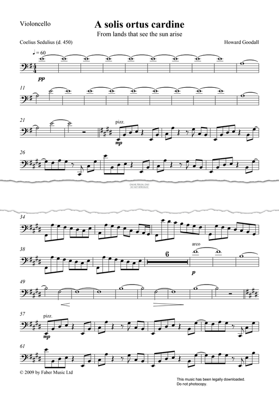 A Solis Ortus Cardine - sheet music by Howard Goodall - fbd-23392 | notendownload