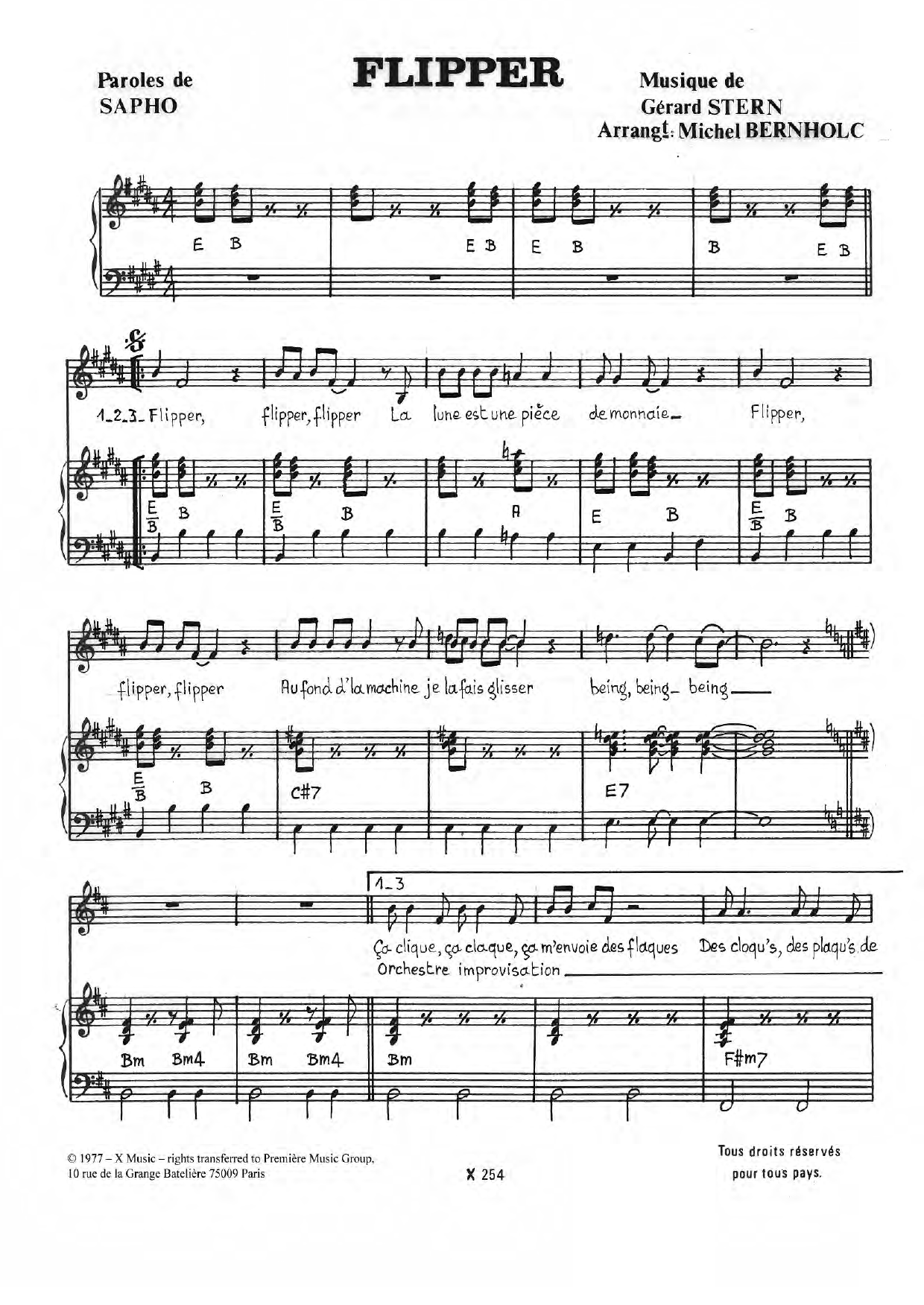 Flipper - sheet music by Gerard Stern - smd-119692 | notendownload