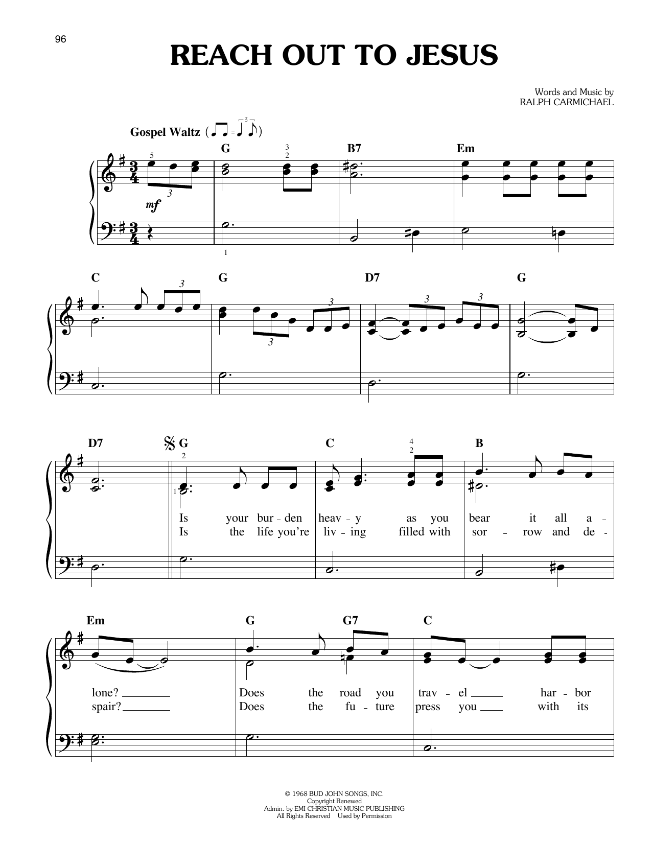 Reach Out To Jesus - Online Noten von Elvis Presley - smd-1342399 ...