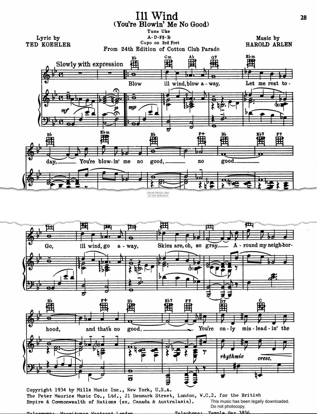 Ill Wind (You're Blowin' Me No Good) - sheet music by Ella Fitzgerald - fbd-22240 | notendownload