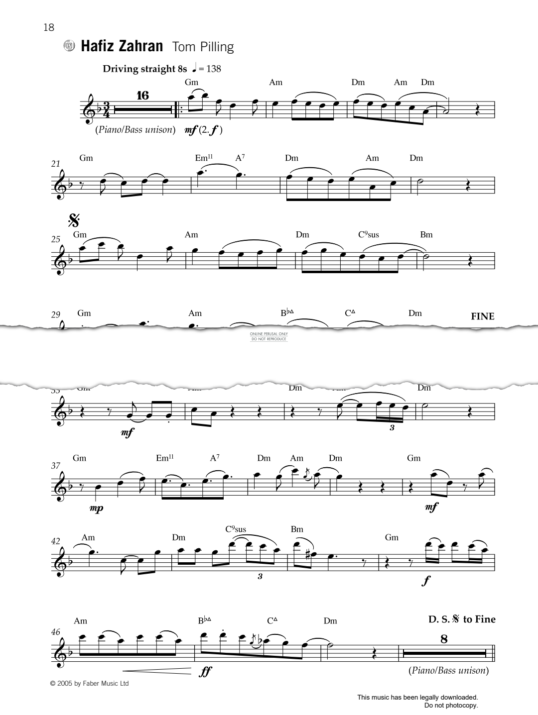 Hafiz Zahran - sheet music by Tom Pilling - fbd-48876 | notendownload