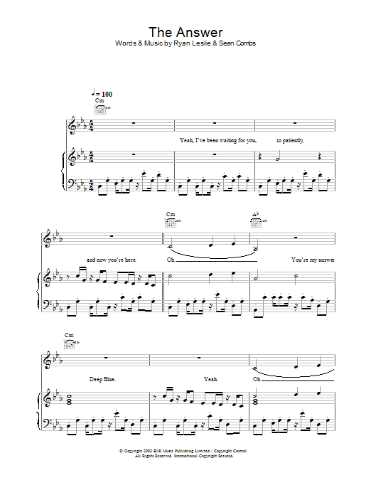 The Answer (Britney Spears) | Sheet Music: Piano, Vocal & Guitar Chords ...