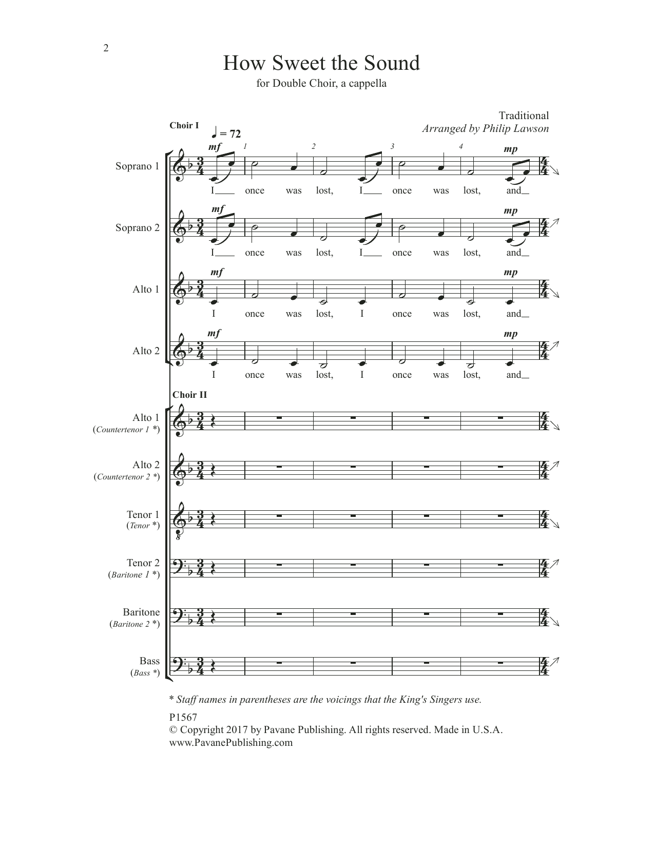 How Sweet the Sound (Philip Lawson) | Sheet Music: Choir | PDF Download