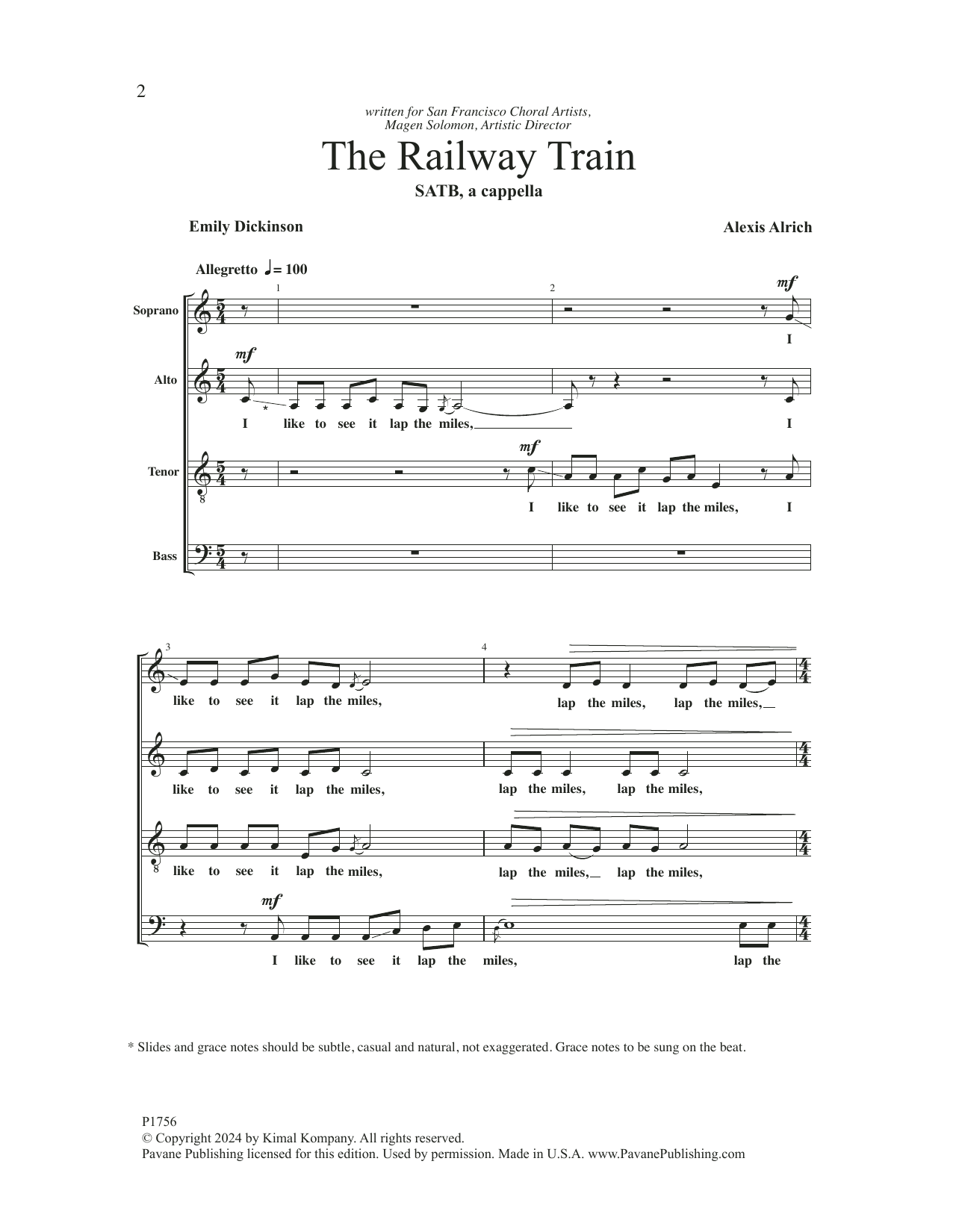 The Railway Train (arr. Loren Wiebe) (Alexis Alrich) | Sheet Music ...