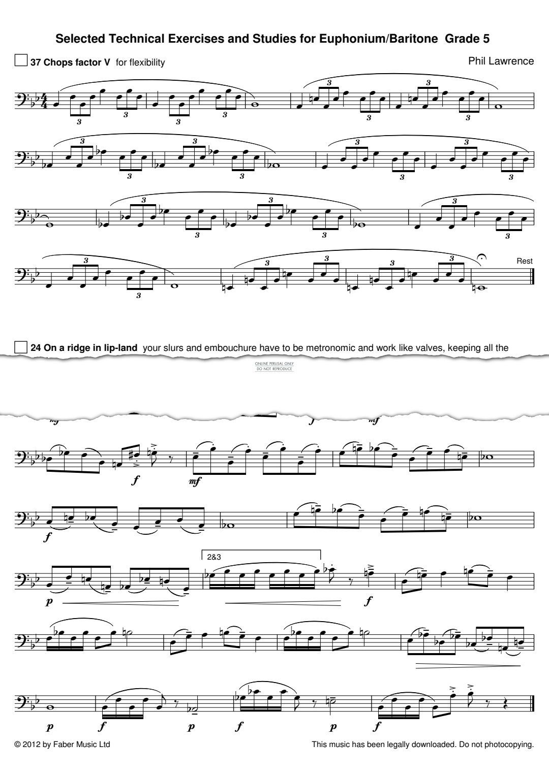 Selected Technical Exercises and Studies for Euphonium/Baritone Grade 5 ...