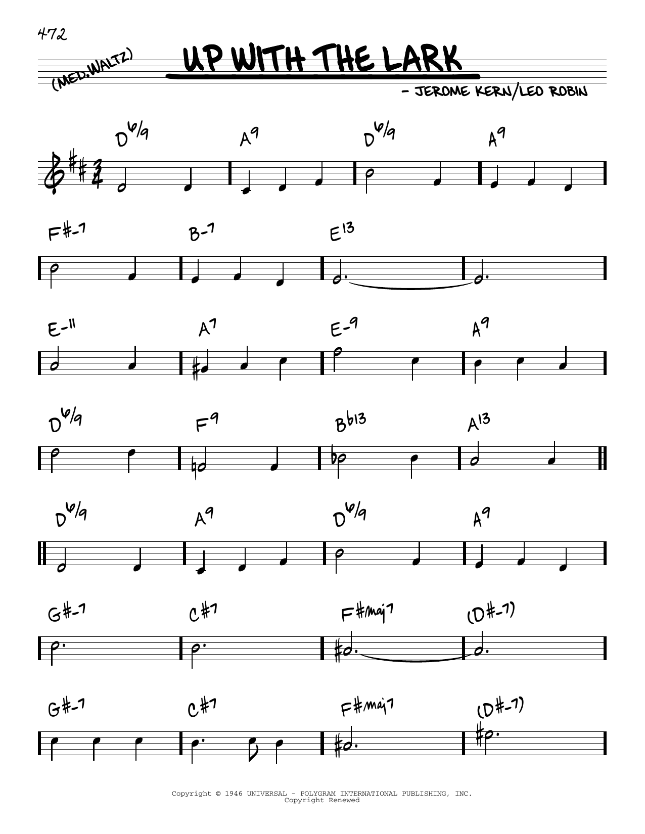 Up With The Lark - sheet music by - smd-456860 | notendownload