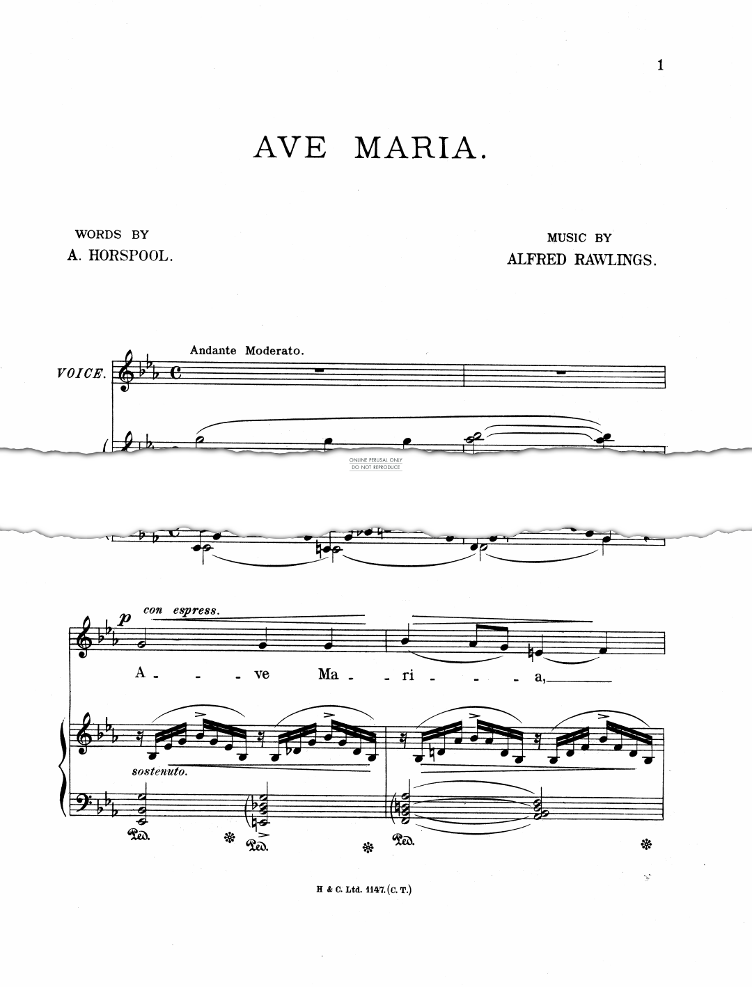 Ave Maria - sheet music by Alfred Rawlings - fbd-20677 | notendownload