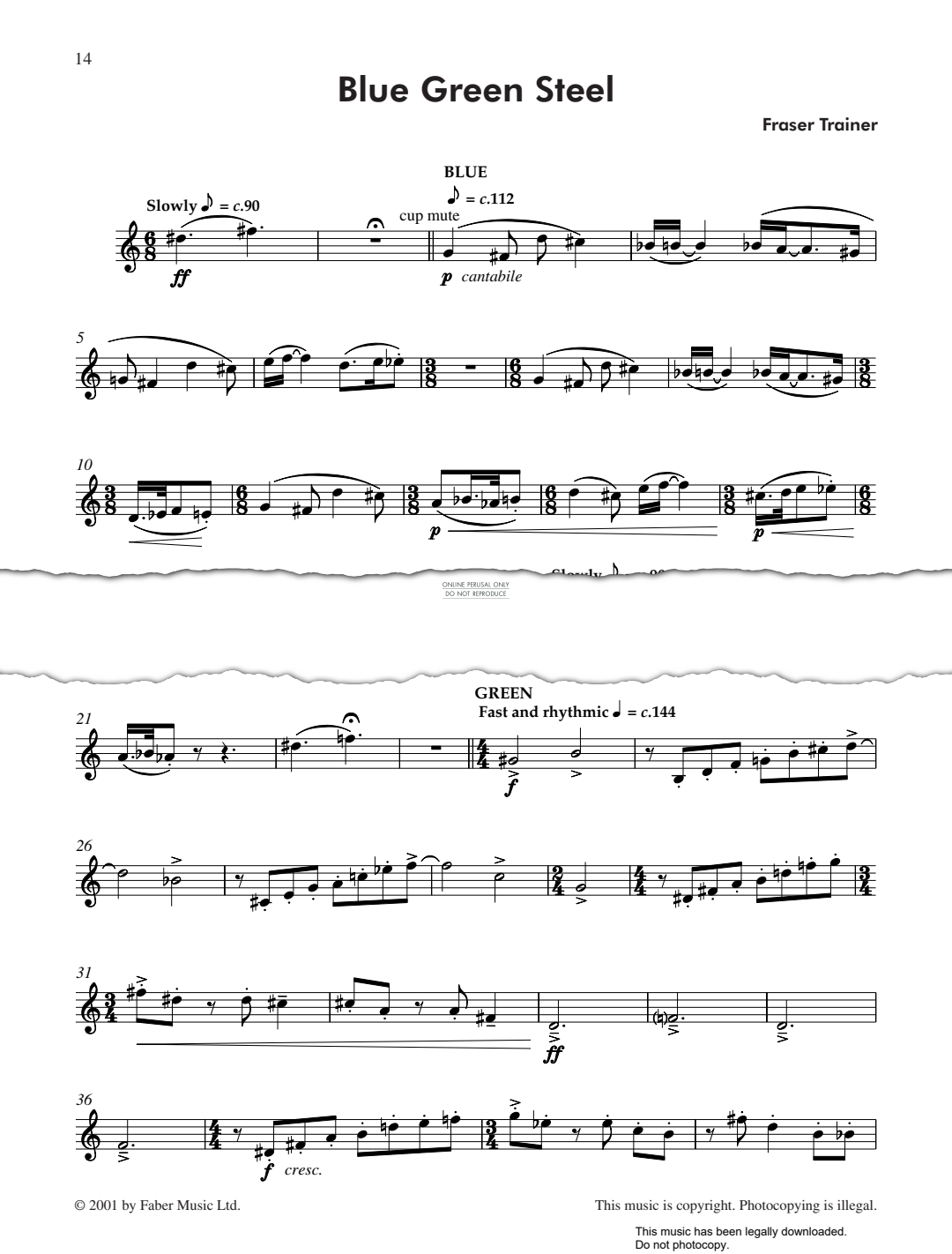 Blue Green Steel - Noten von Fraser Trainer - fbd-43726 | notendownload