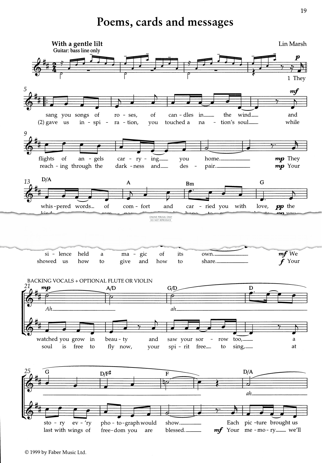 Poems Cards and Messages (Lin Marsh, Lin Marsh) | Sheet Music: Guitar ...