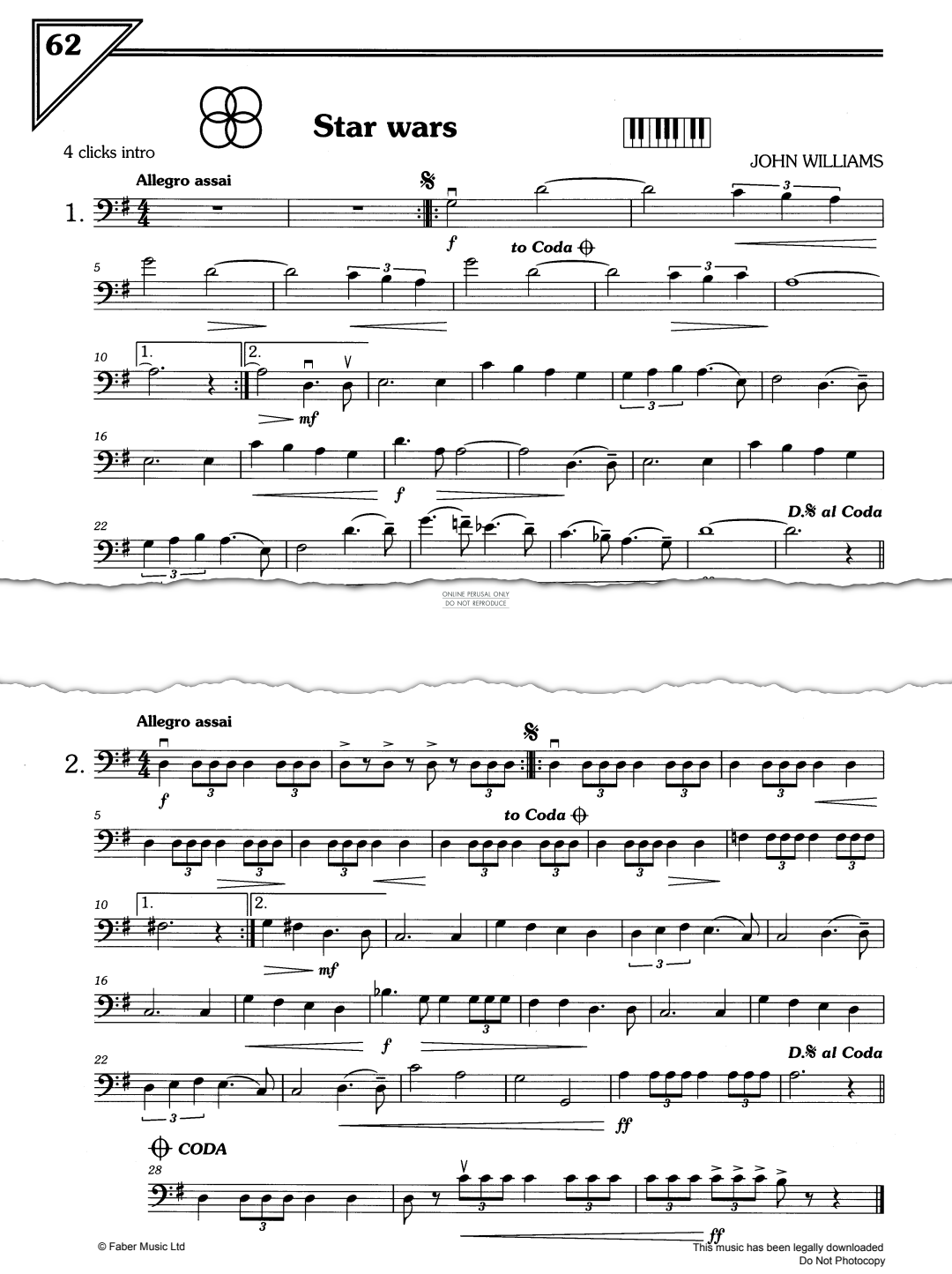 Star Wars - sheet music by John Williams - fbd-1829 | notendownload
