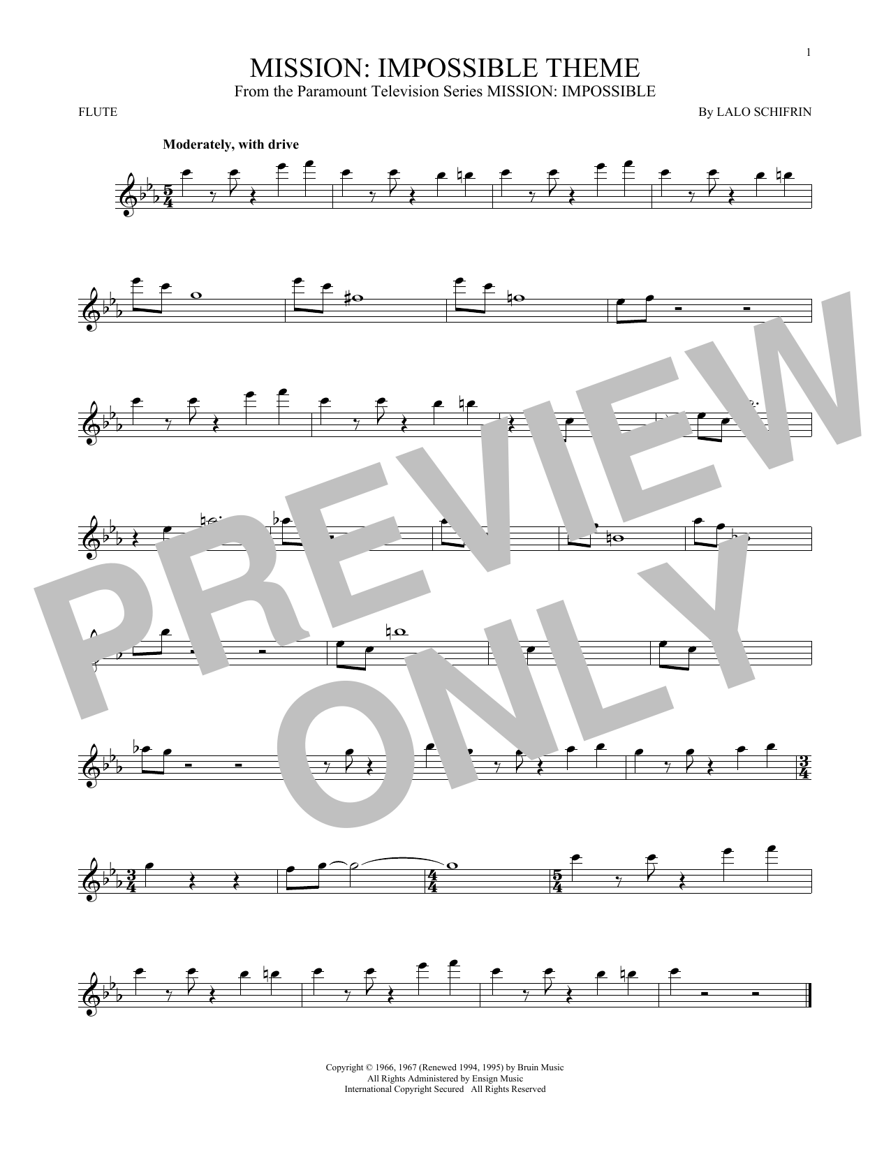 Mission: Impossible Theme - sheet music by - smd-169742 | notendownload