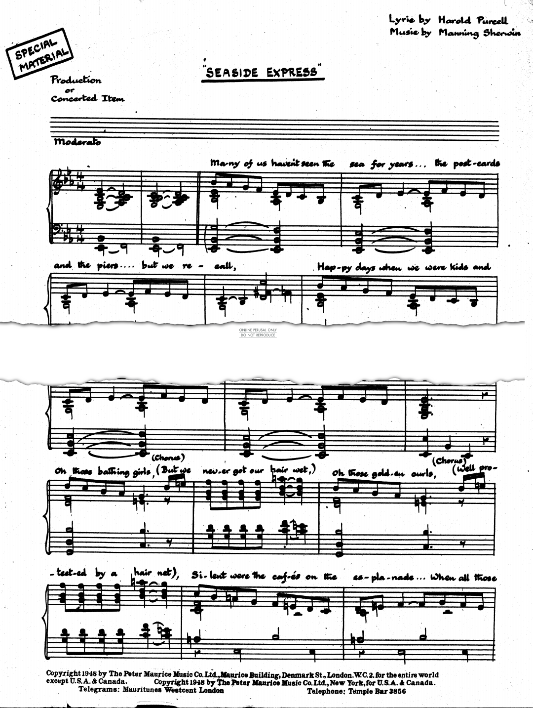 Seaside Express - sheet music by Manning Sherwin - fbd-21566 | notendownload