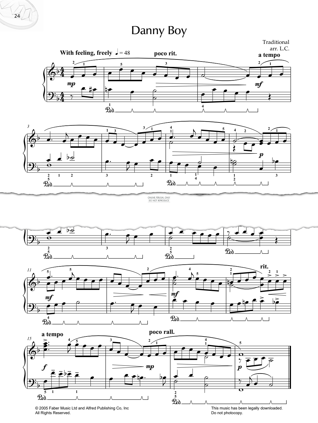 Danny Boy (Traditional) | Sheet Music: Piano | PDF Download