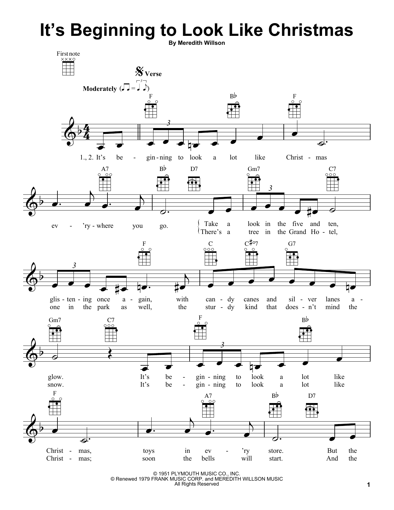 It's Beginning To Look Like Christmas - sheet music by Meredith Willson - smd-176551 | notendownload
