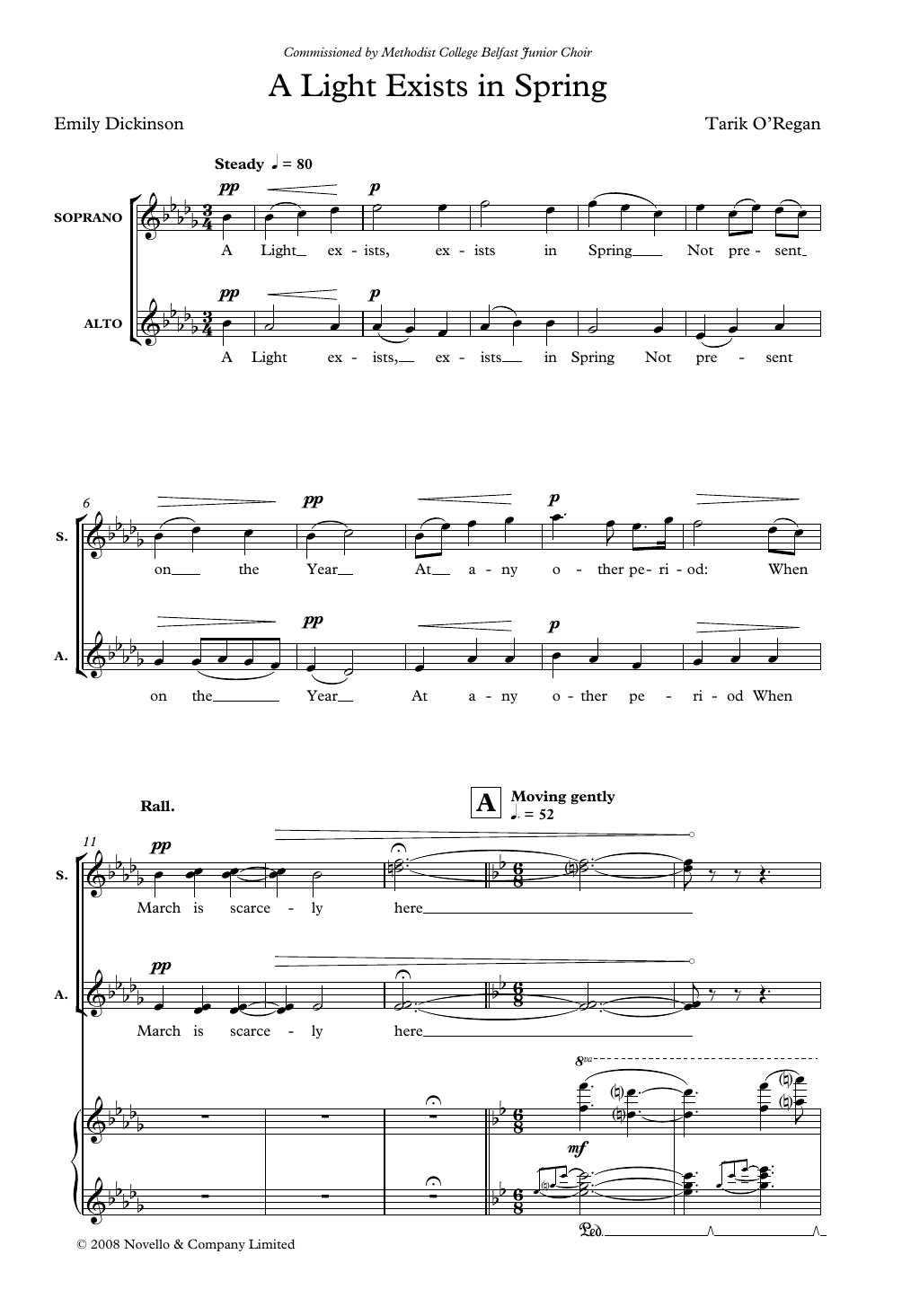 A Light Exists In Spring - sheet music by Tarik O'Regan - smd-120477 ...