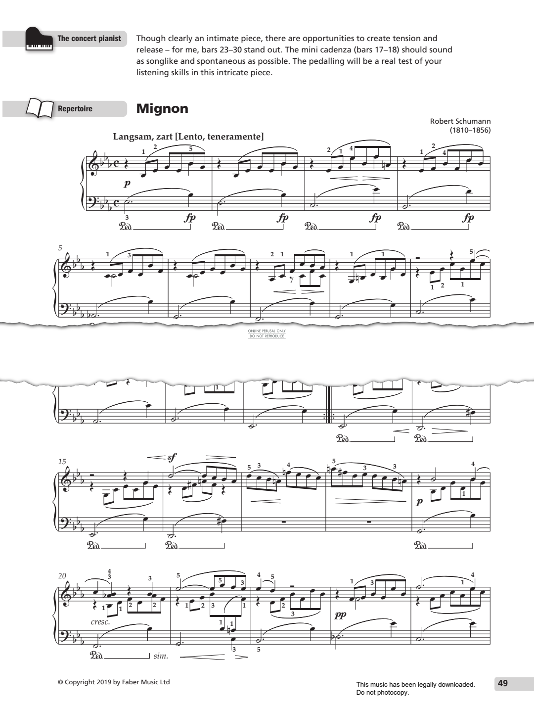 Mignon (Robert Schumann) | Noten: Klavier | PDF Download