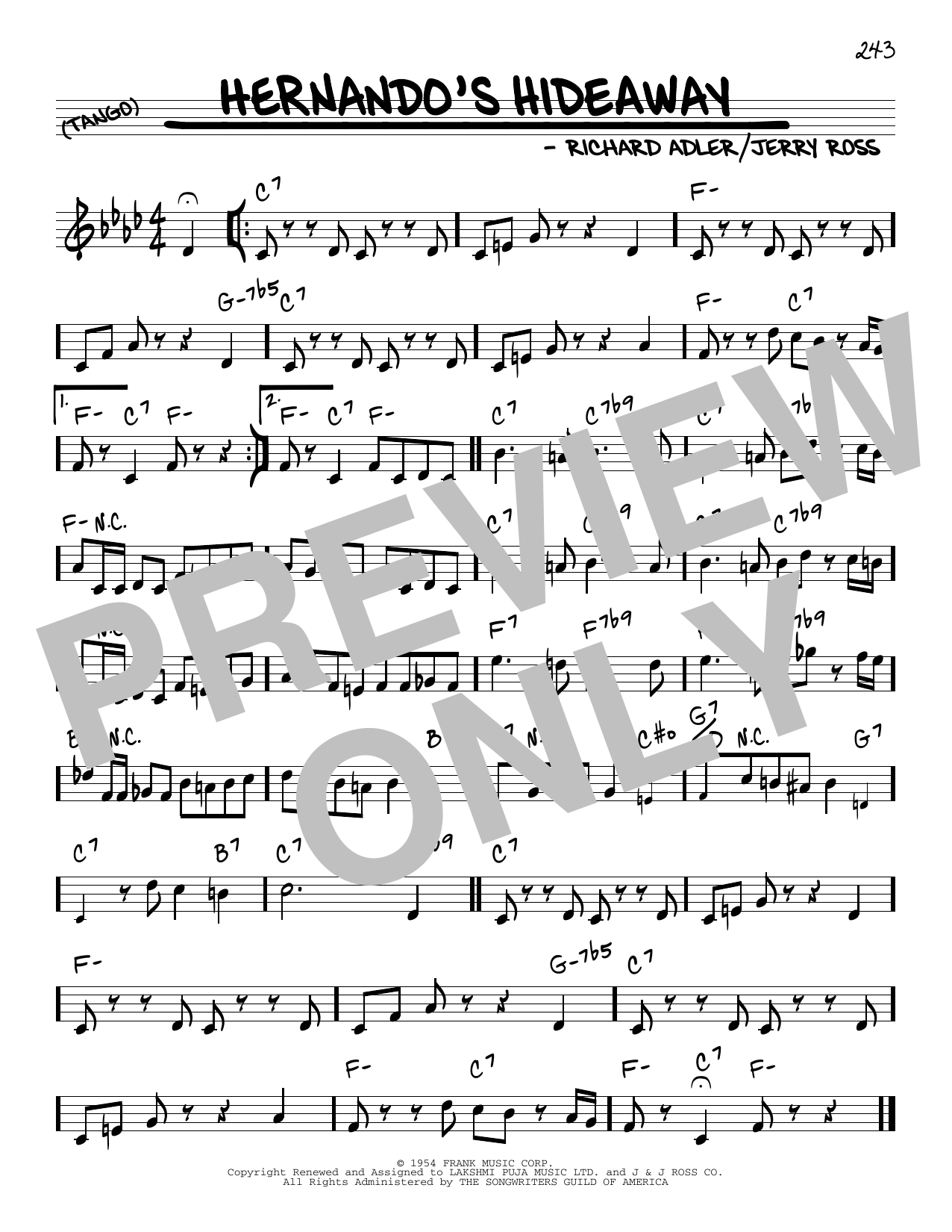 Hernando's Hideaway - sheet music by - smd-469650 | notendownload