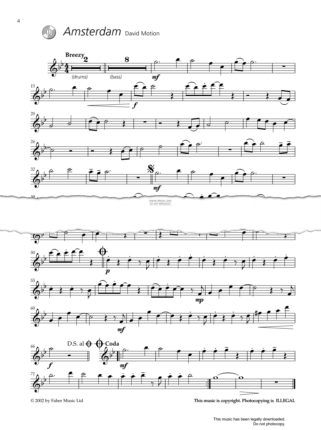 Amsterdam (David Motion) | Sheet Music: Flute | PDF Download