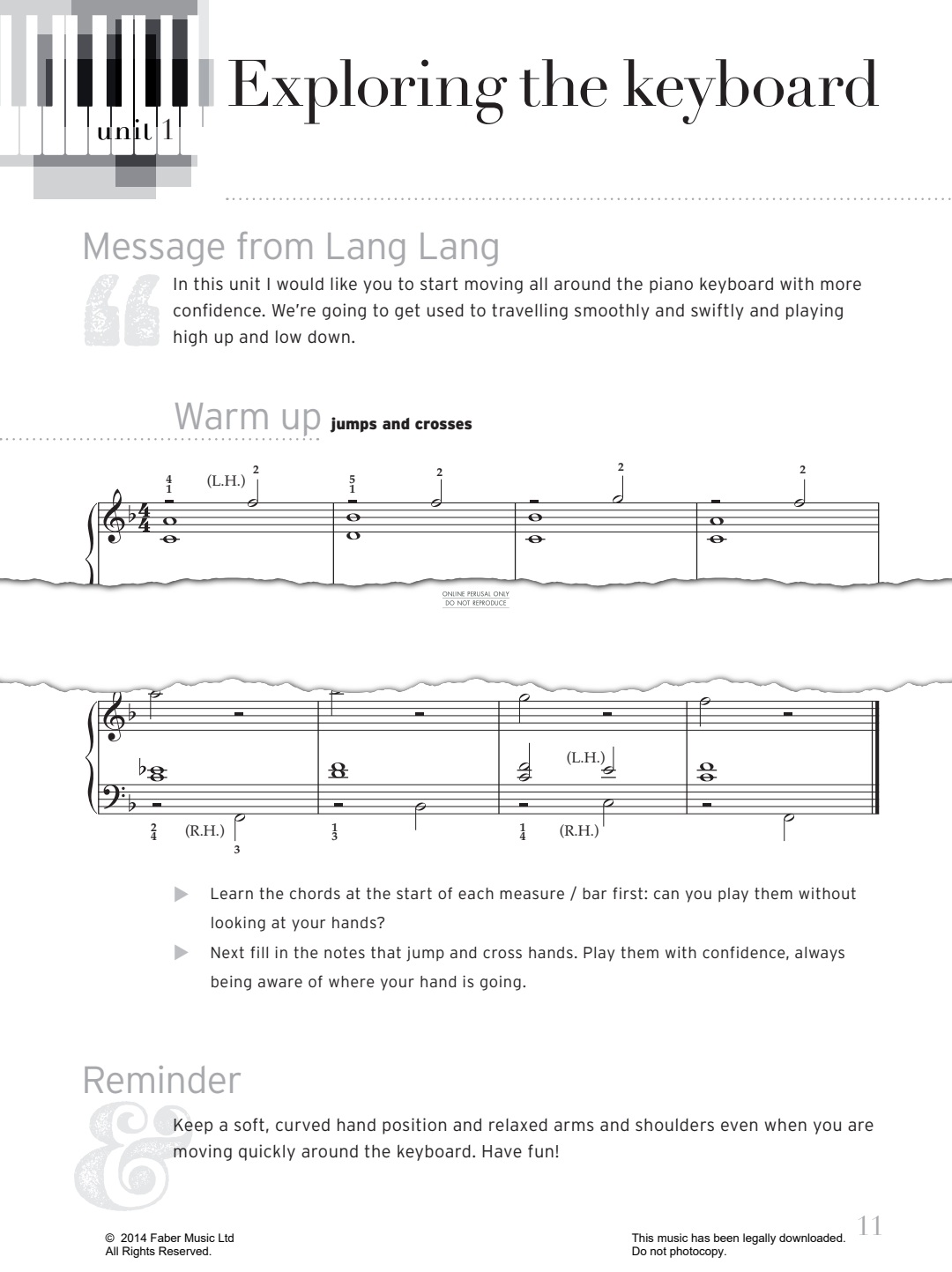 Warm Up – Exploring The Keyboard - sheet music by Lang Lang - fbd-45643 ...