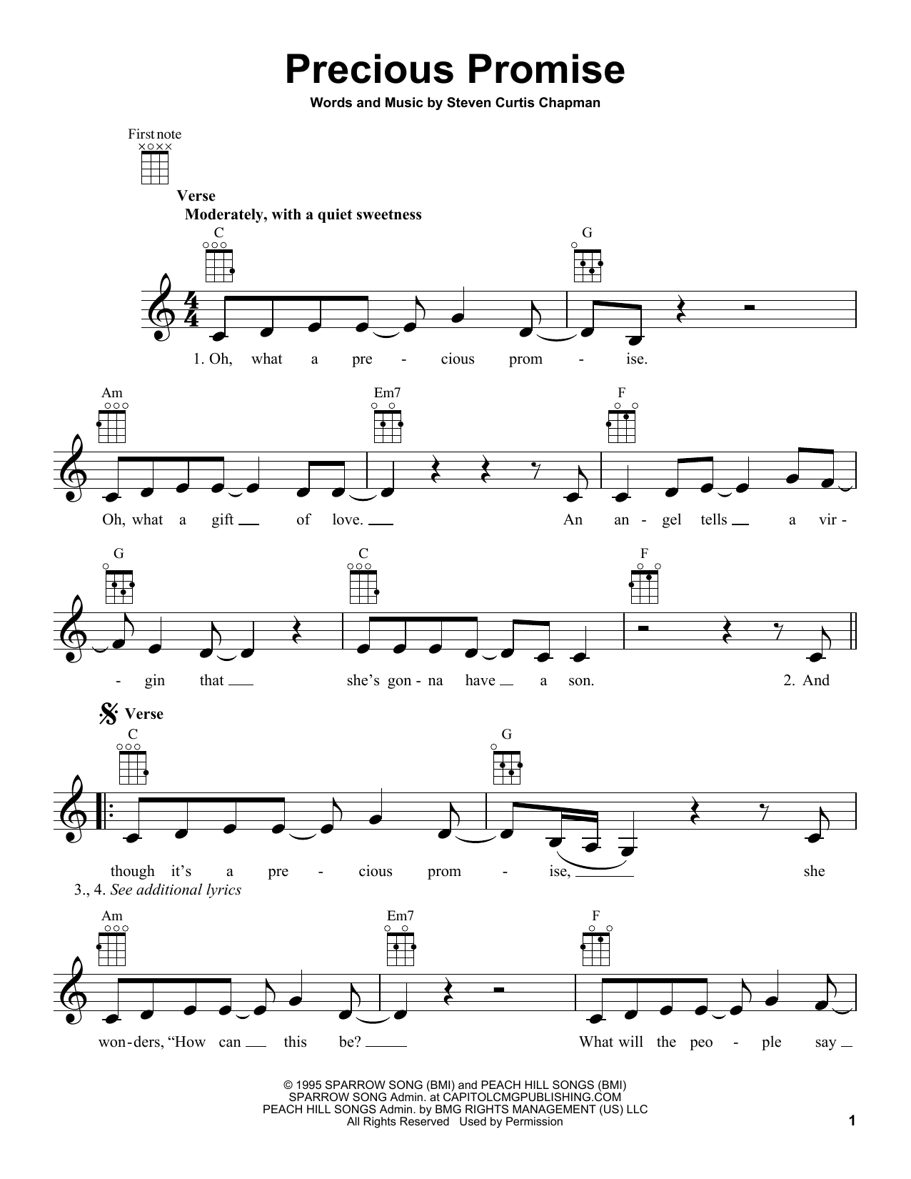 Precious Promise - sheet music by Steven Curtis Chapman - smd-419634 ...