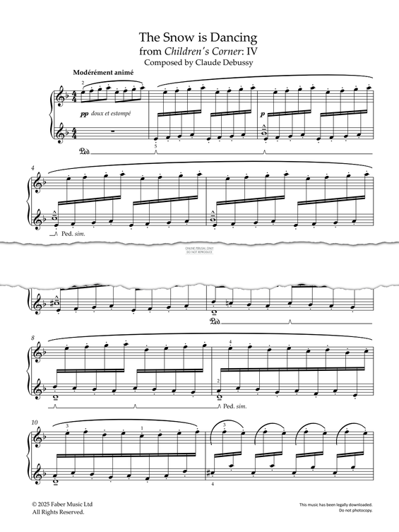 The Snow Is Dancing (Children's Corner: IV) (Claude Debussy) | Sheet ...